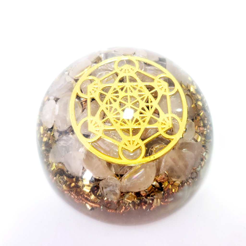 Orgonite Dôme - METATRON Quartz rose - Protection - Bien être - Orgonite 971