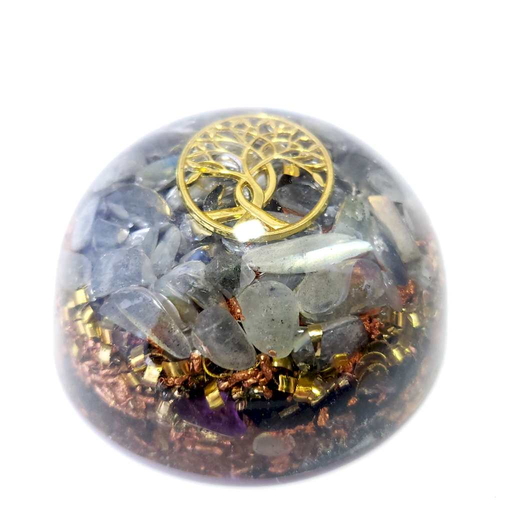 Dôme Orgonite - Arbre de vie Labradorite - Protection - Bien être ...