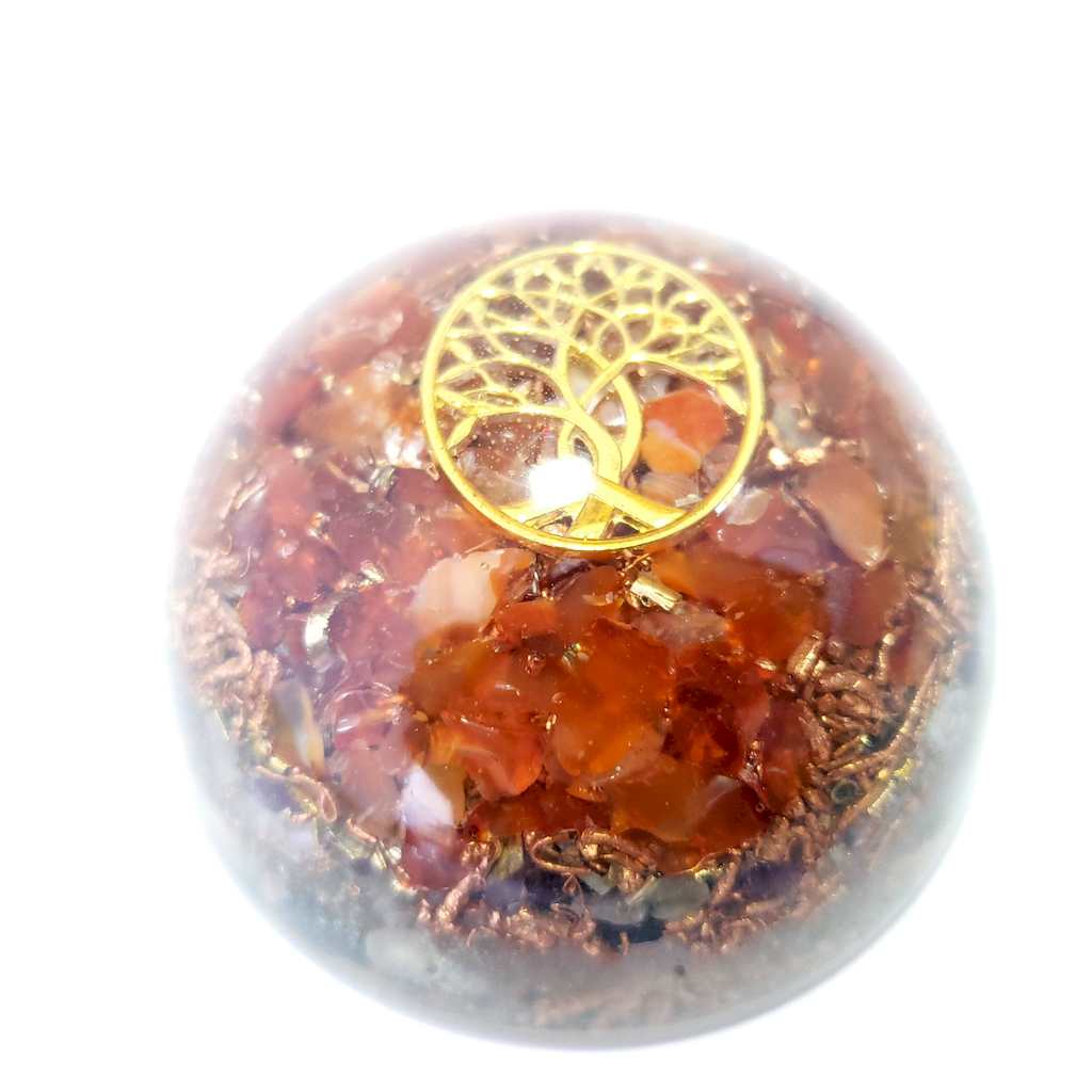 Orgonite Dôme - Arbre de vie Cornaline - Protection - Bien être - Joie ...